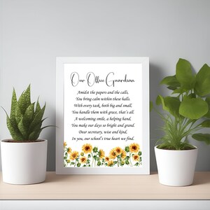 School Secretary Poem Print: Our Office Guardian (digital Download) - Etsy