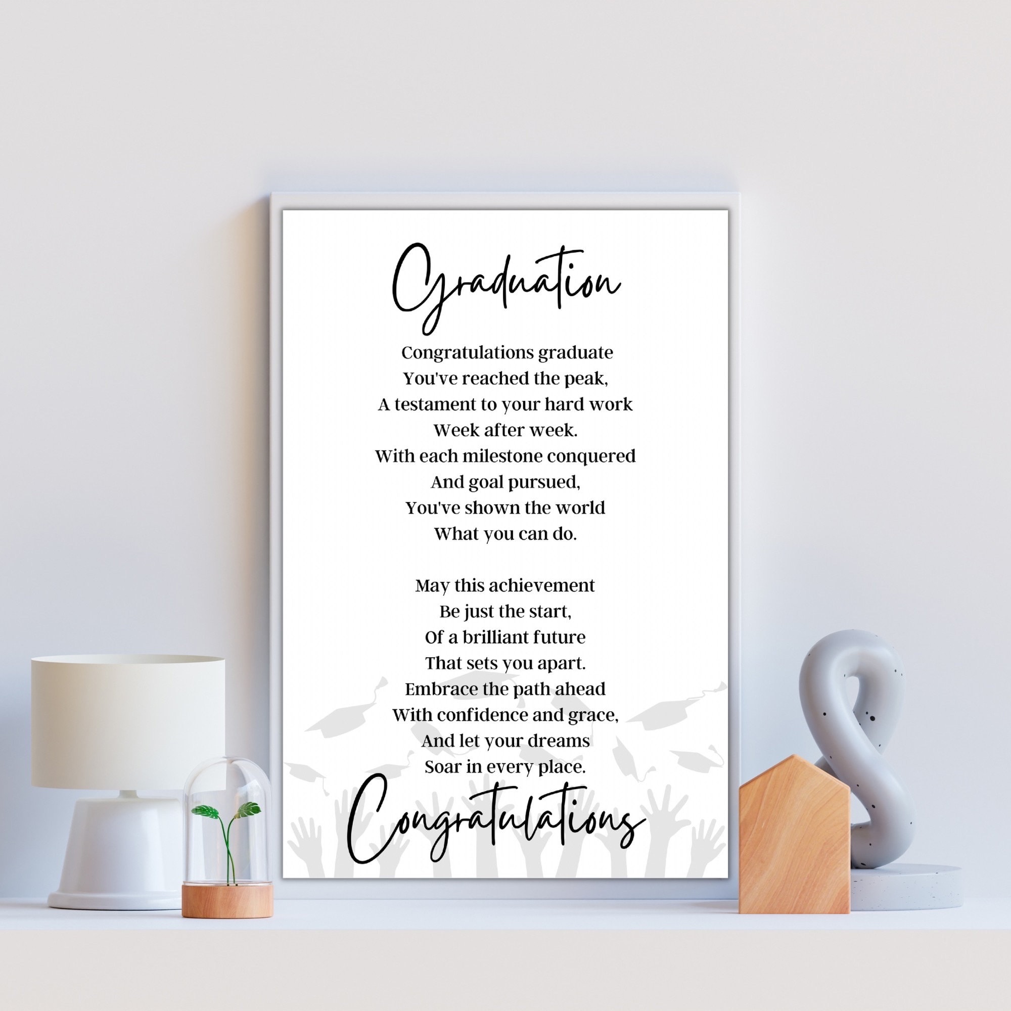 Graduation Poem Print: Class of 2025 Wall Art (digital Download) - Etsy
