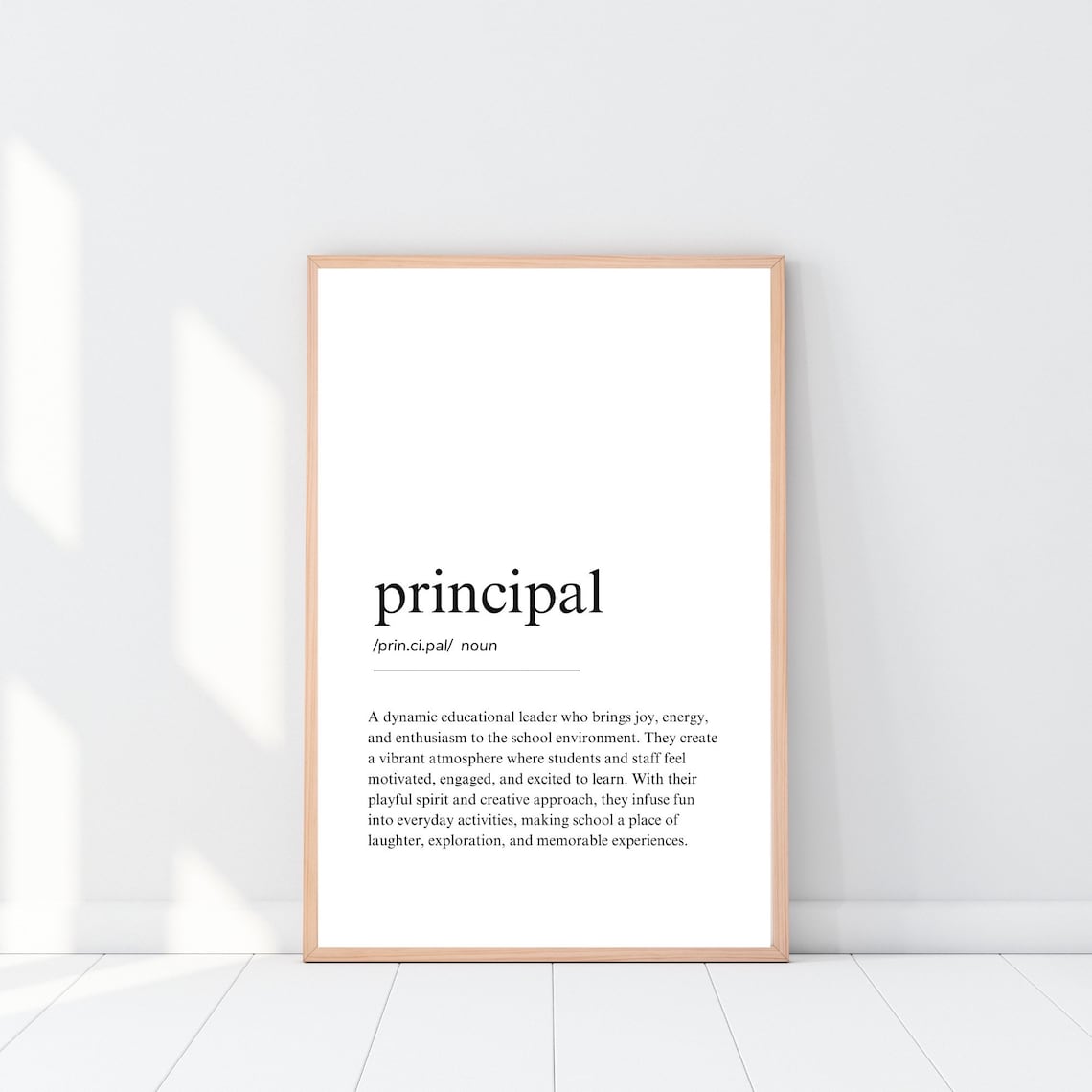 Principal Definition Print, School Principal Gift, Principal Thank You ...