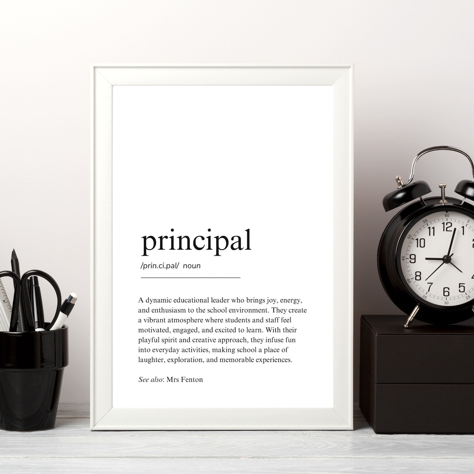 Personalised Principal Definition Print, Principal Gift, End of Year ...