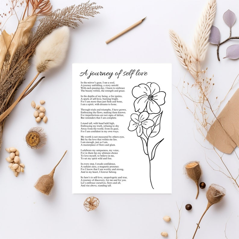 Self Love Poem Print: Positive Affirmations, Bedroom Decor (PDF) - Etsy UK