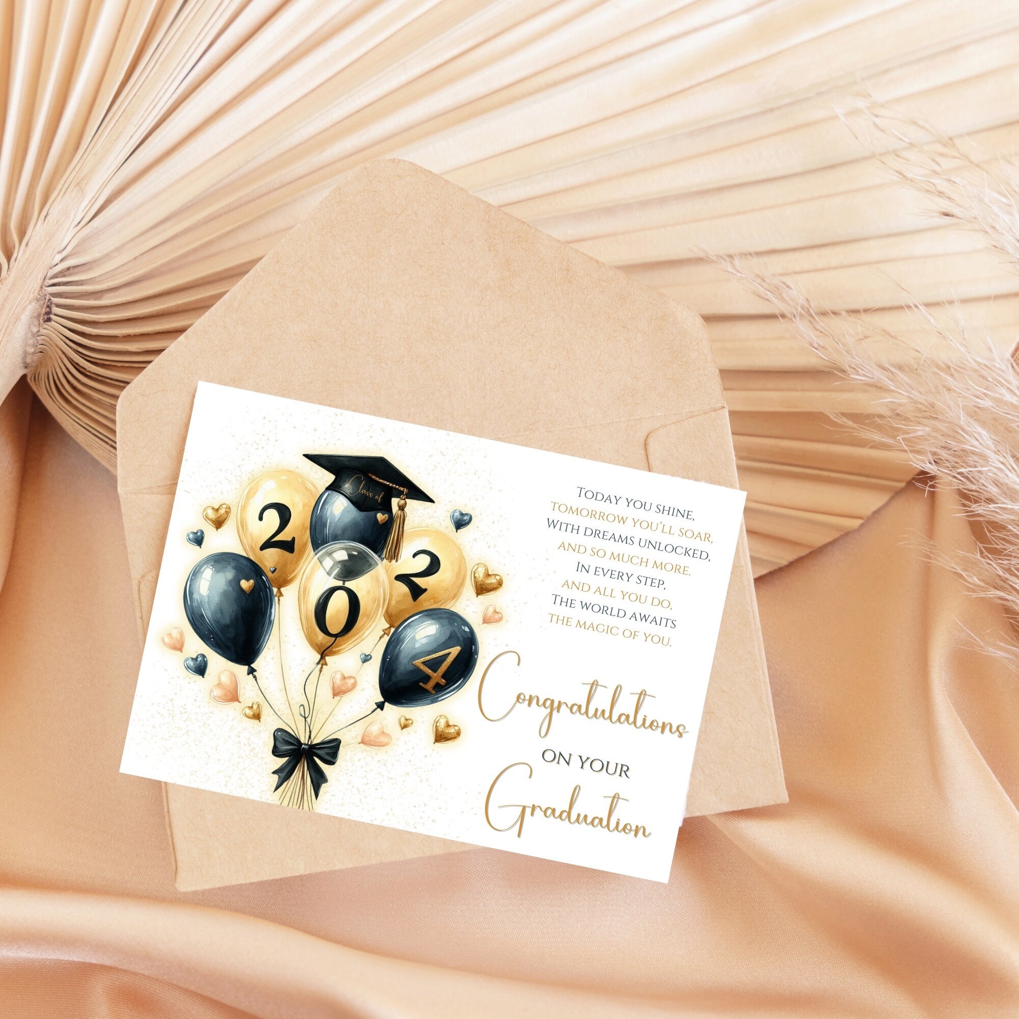 Printable Graduation Card, Graduation Poem Card, Congratulations ...