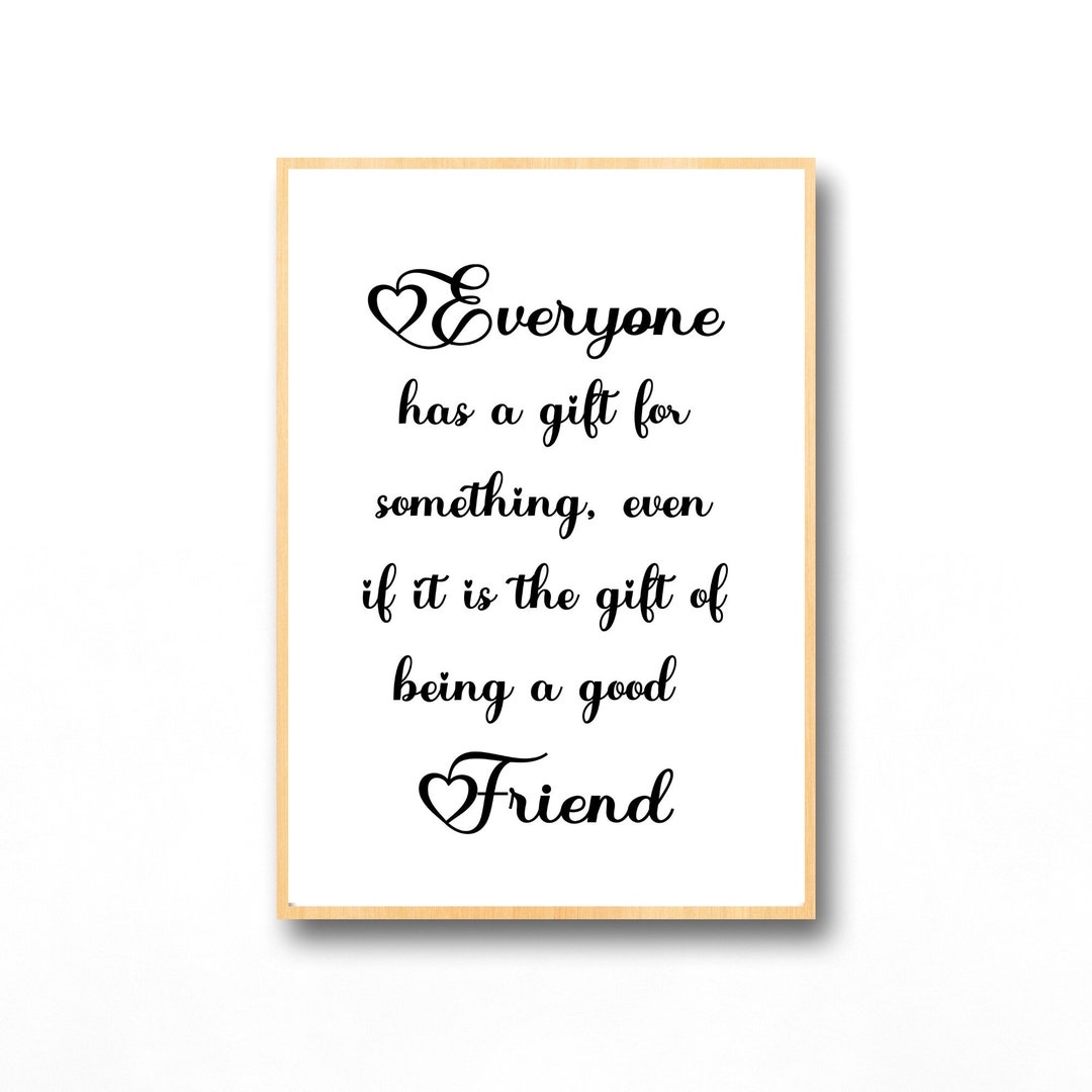 Friend Quote Print, Best Friend Gift, Gift for Friend, Friendship ...