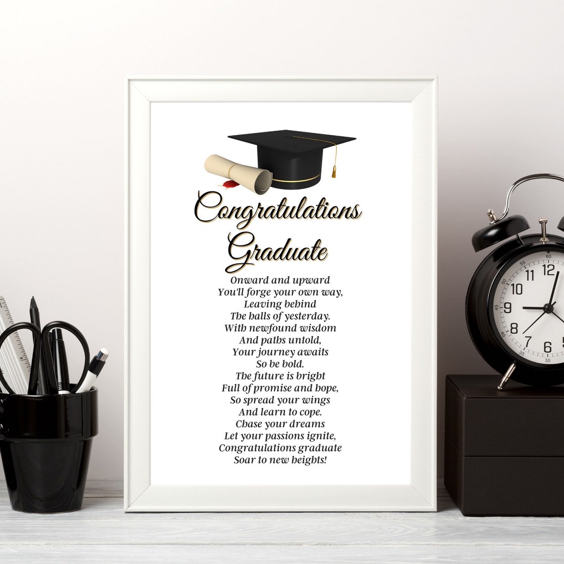 Graduation Poem, Graduation Quote Wall Art, Graduation Gifts ...