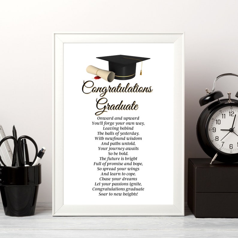 Graduation Poem Wall Art: Class of 2025 Gift (digital Download) - Etsy