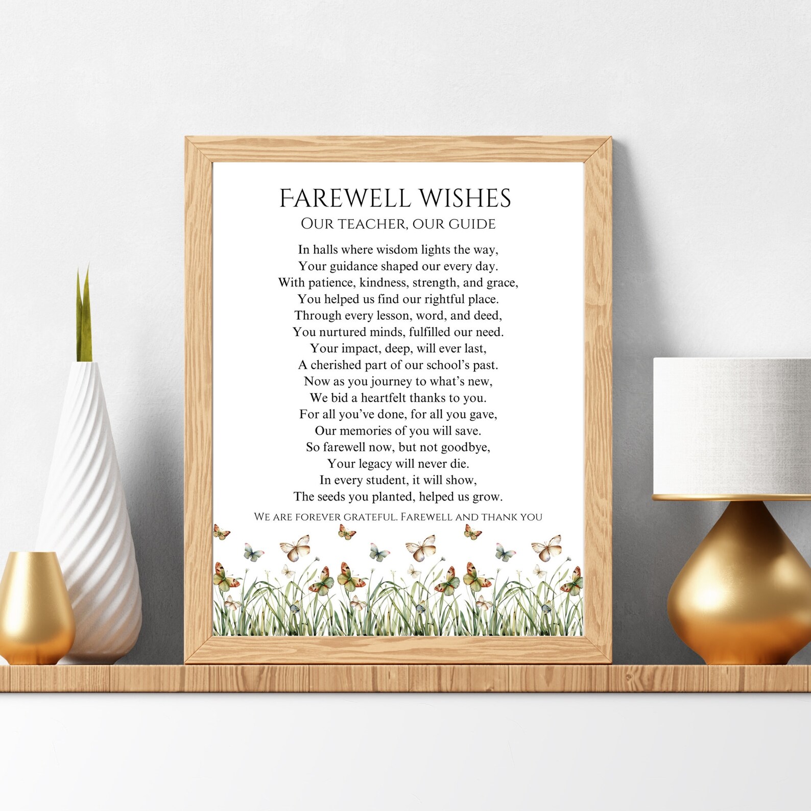 Farewell Wishes Teacher Printable Poem, Teacher Goodbye Poem, Teacher ...