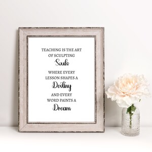 Teacher Quote Print: Sculpting Souls Classroom Decor (digital Download ...