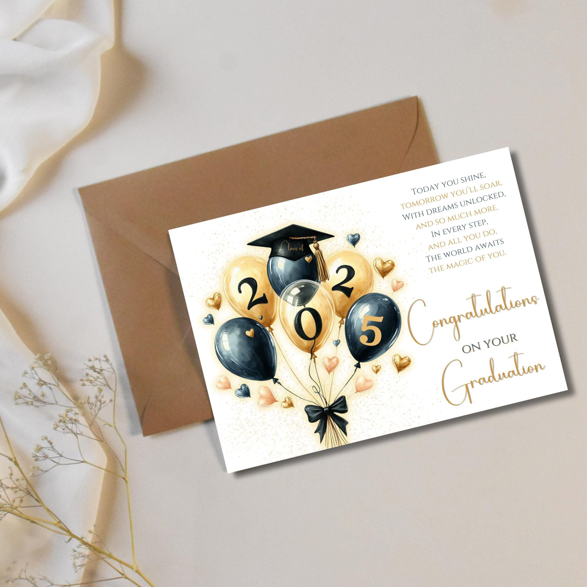 Printable Graduation Card, Graduation Poem Card, Congratulations ...