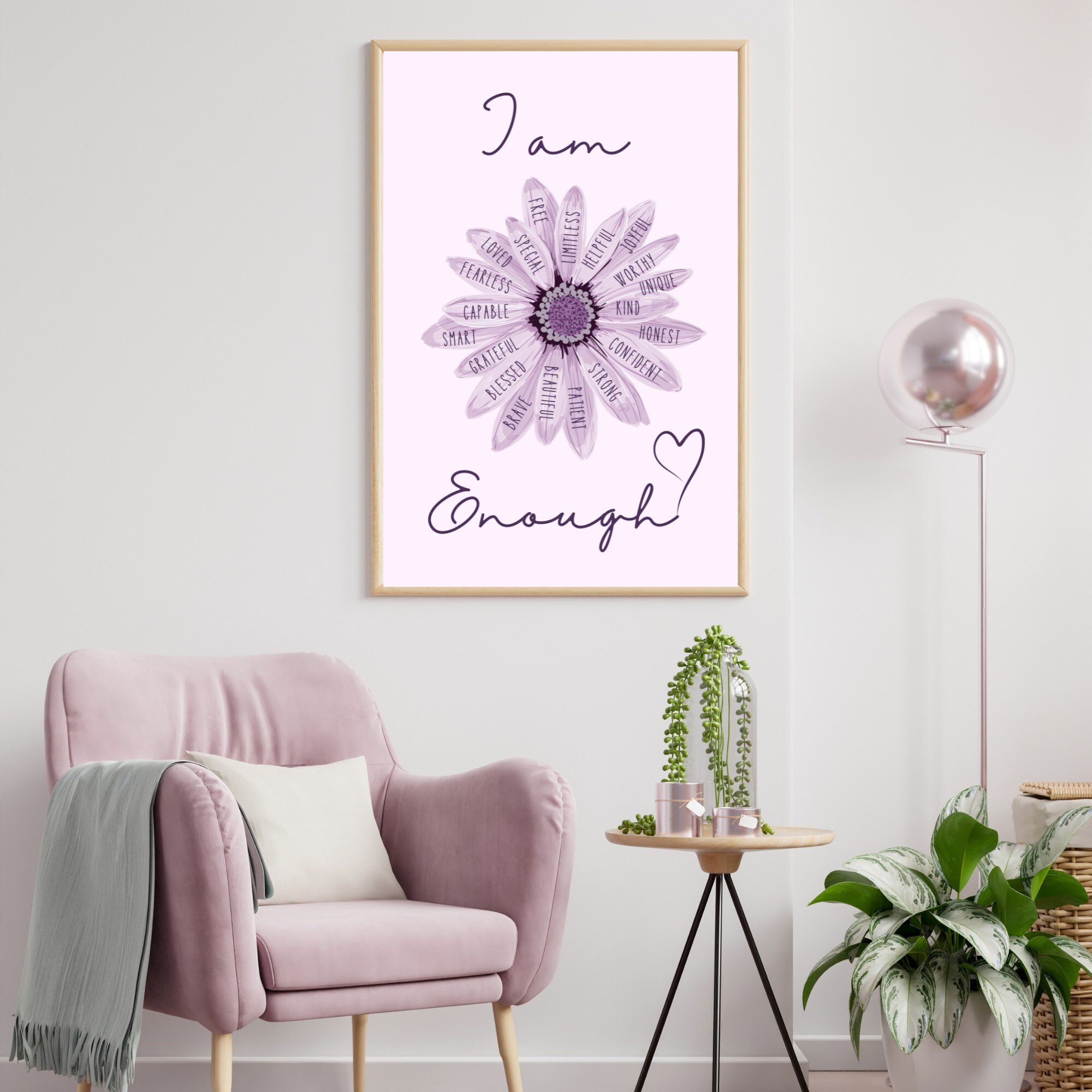 I Am Affirmation Poster, Self-love Positive Affirmation Printable Wall ...