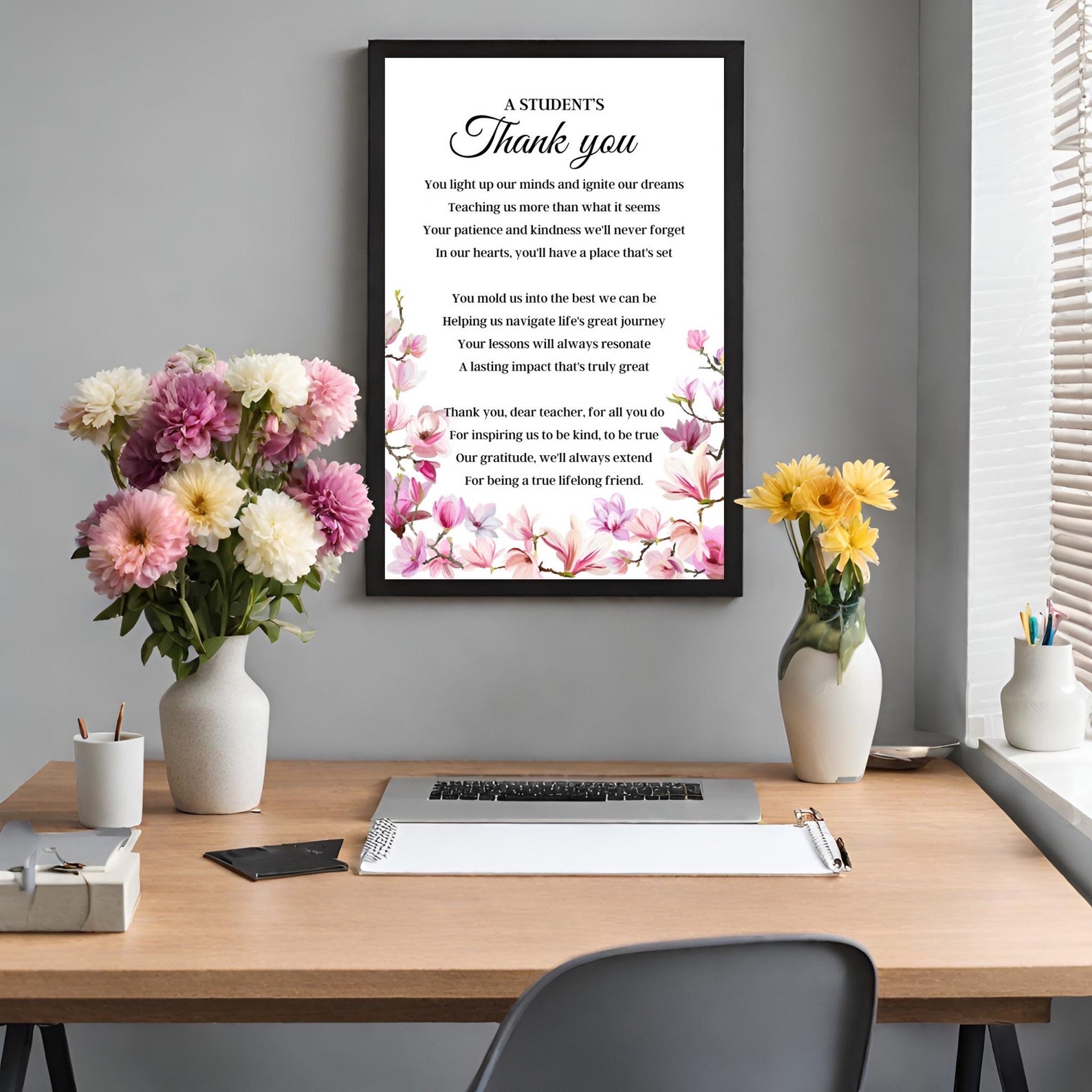 Teacher Appreciation Poem Print: Student Thank You Gift (digital ...