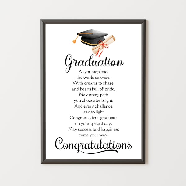 Graduation Poem - Etsy