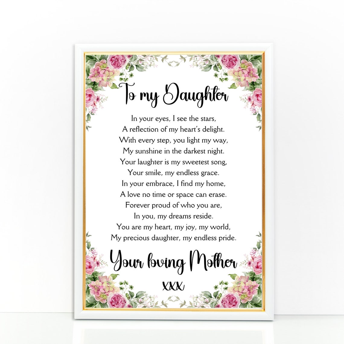 Poem for Daughter: Heartfelt Gift From Mother (digital Download) - Etsy