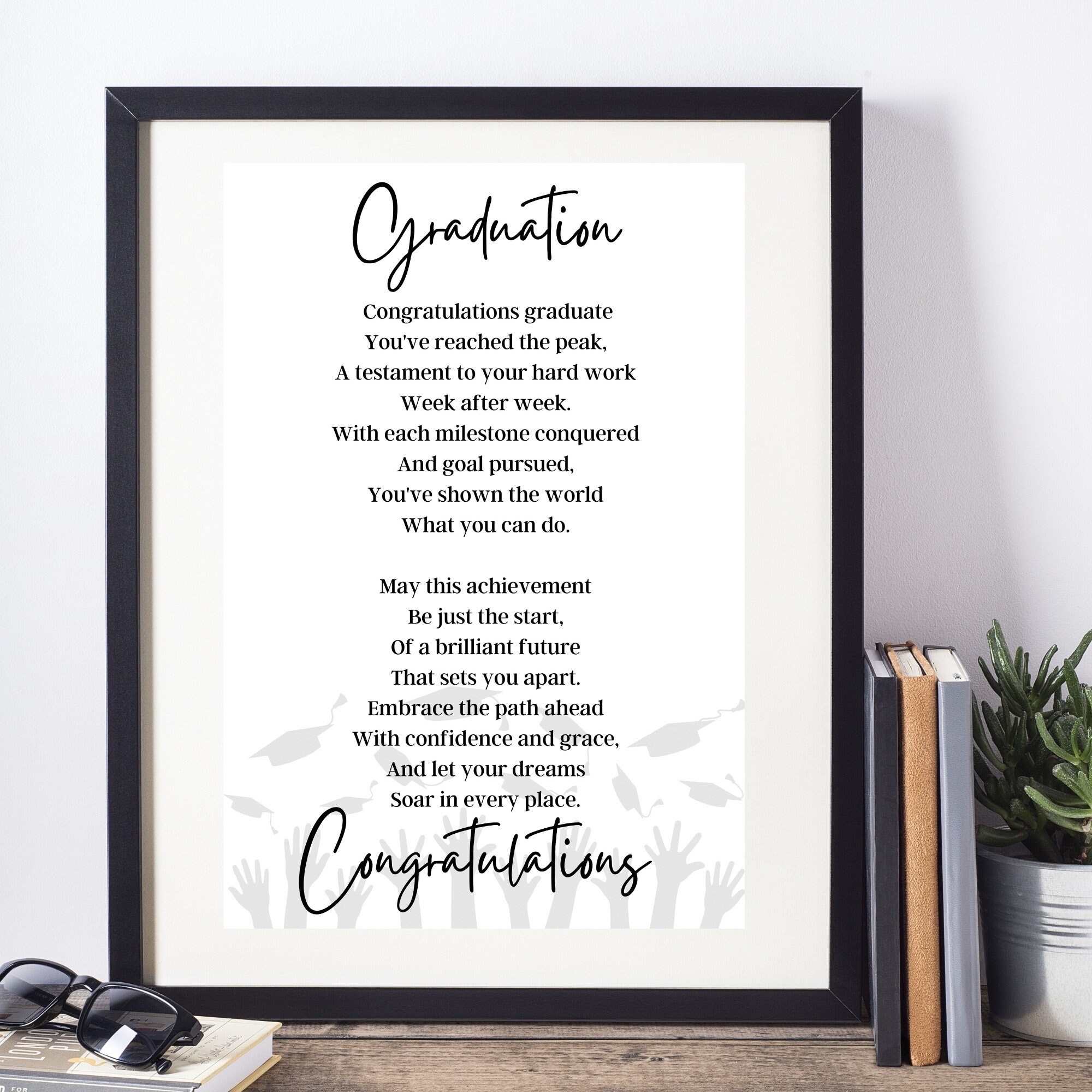 Graduation Poem Print: Class of 2025 Wall Art (digital Download) - Etsy