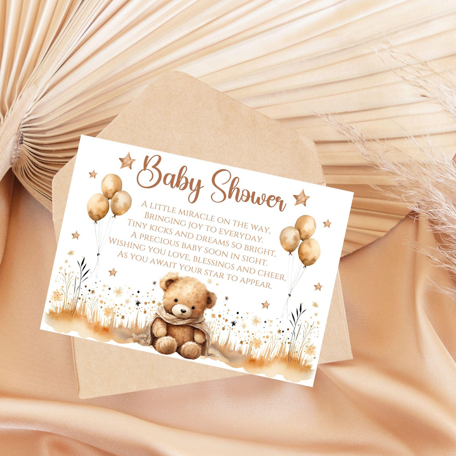 Baby Shower Printable Card, Gift for Mother to Be, Baby Shower Poem ...