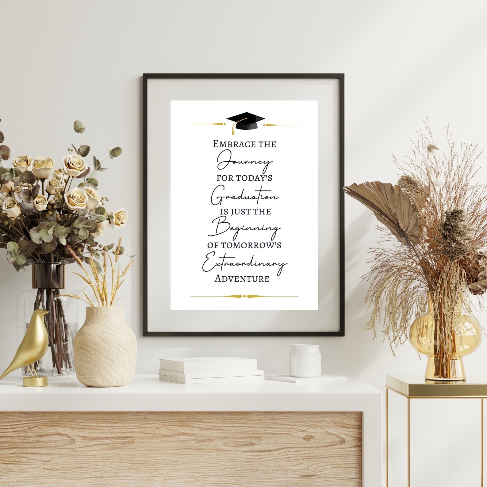 Inspirational Graduation Quote Art Print: Class of 2026 Gift (digital ...