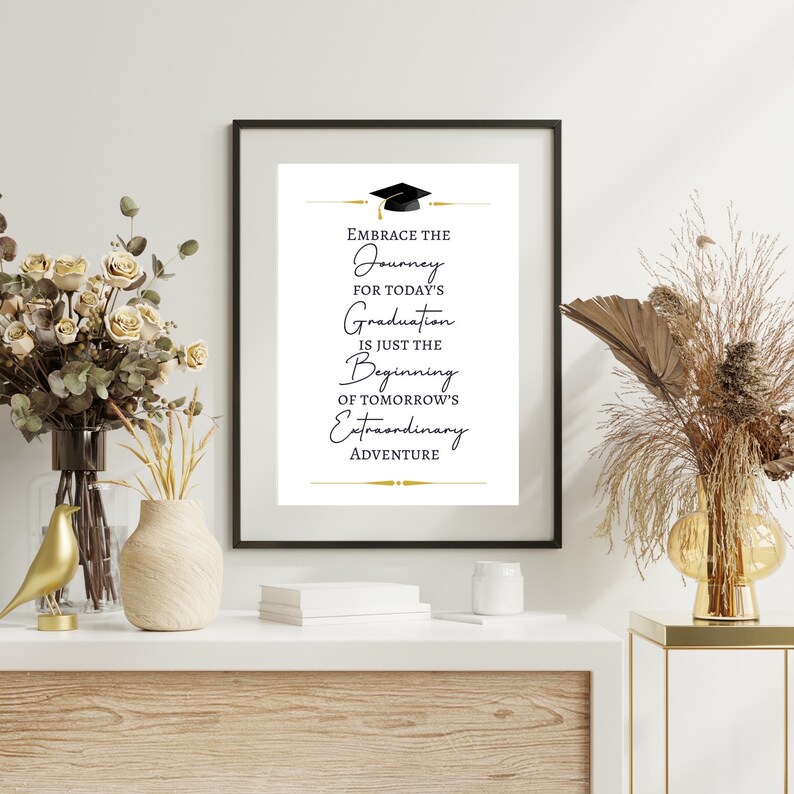 Inspirational Graduation Quote Art Print: Class of 2025 Gift (digital ...