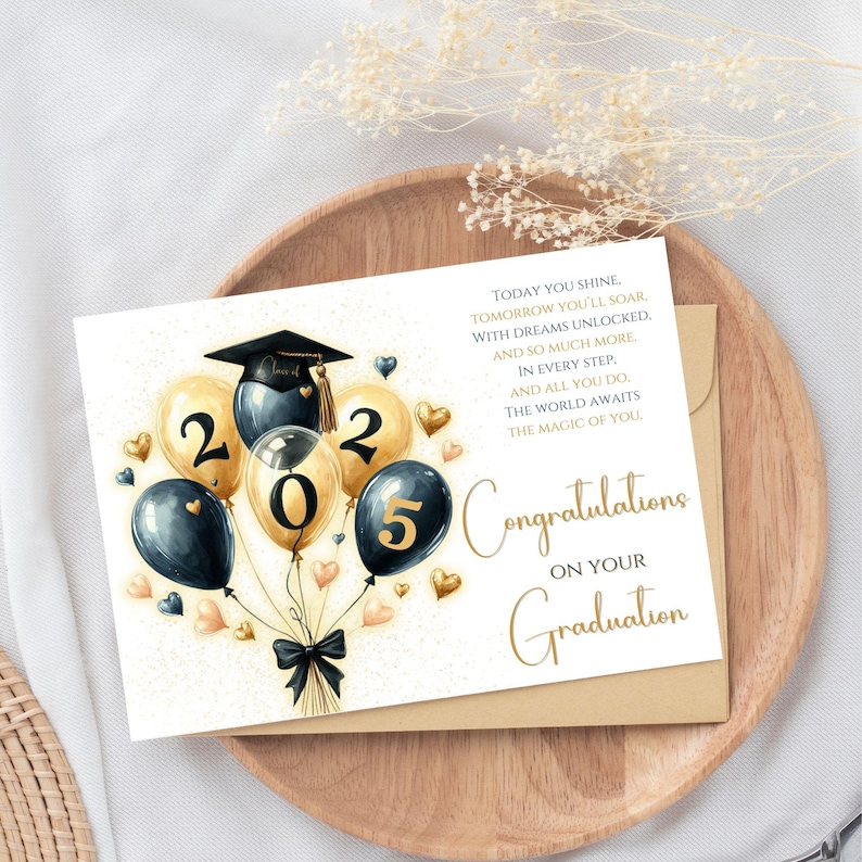 Printable Graduation Poem Card: Class of 2025 (digital Download) - Etsy