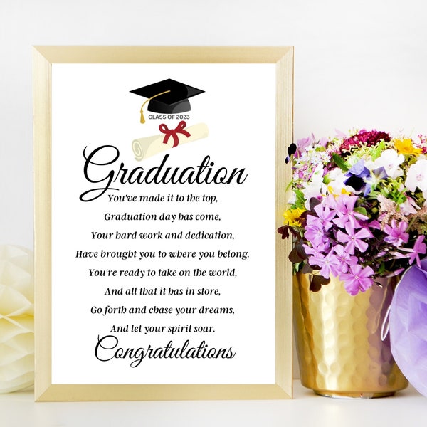 Graduation Poem - Etsy