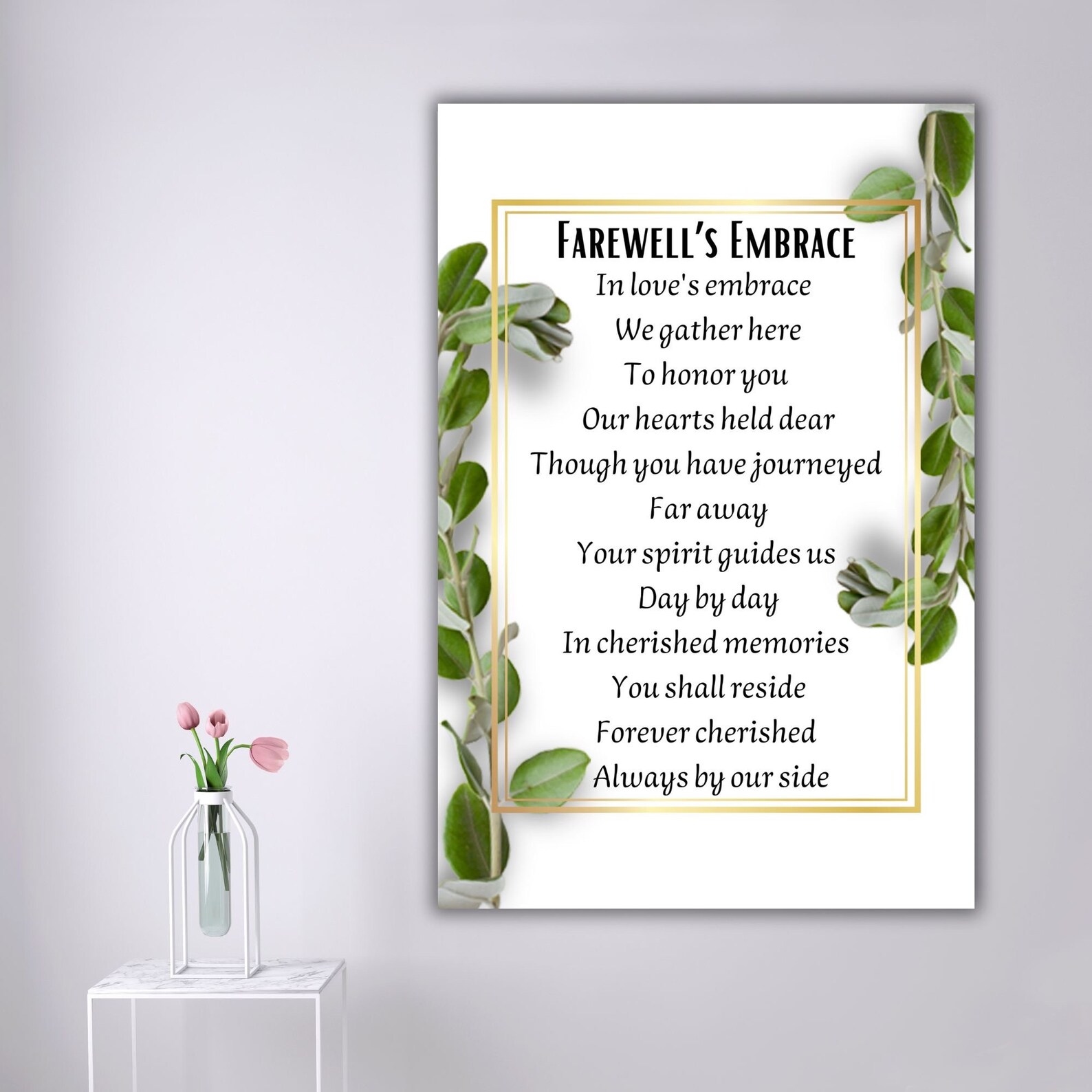 Bereavement Poem Print, Funeral Sign Poem, Memorial Poem for Loss of ...