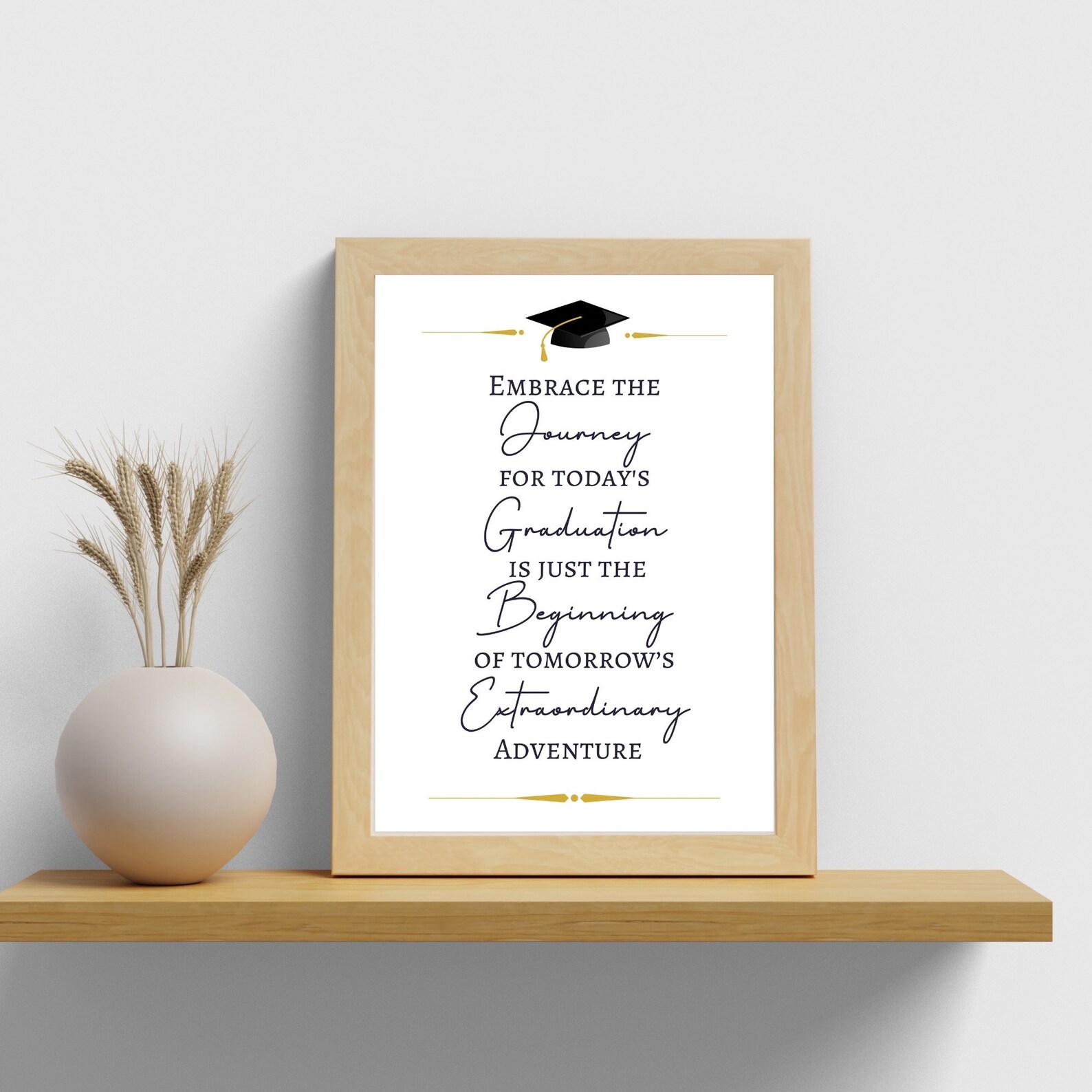 Inspirational Graduation Quote Art Print: Class of 2026 Gift (digital ...