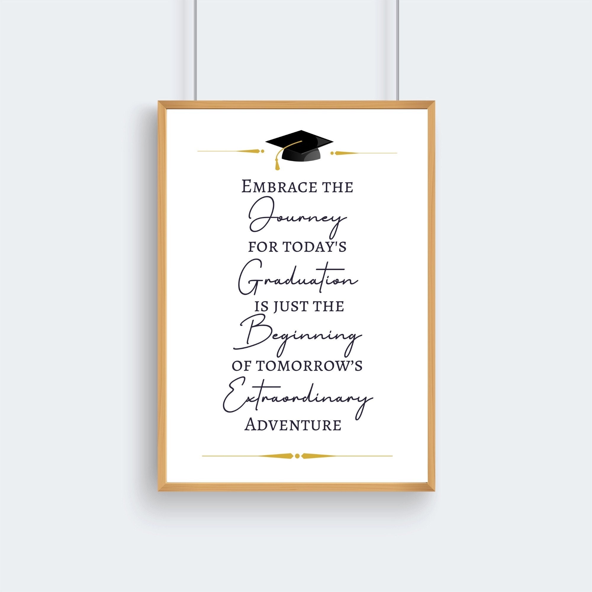 Inspirational Graduation Quote Art Print: Class of 2025 Gift (digital ...