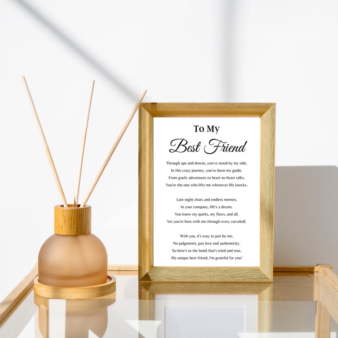 Best Friend Poem, Gift for Best Friend, Best Friend Printable Wall Art ...