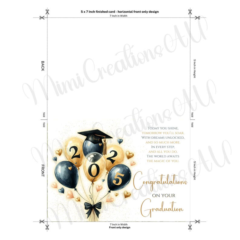 Printable Graduation Card, Graduation Poem Card, Congratulations ...