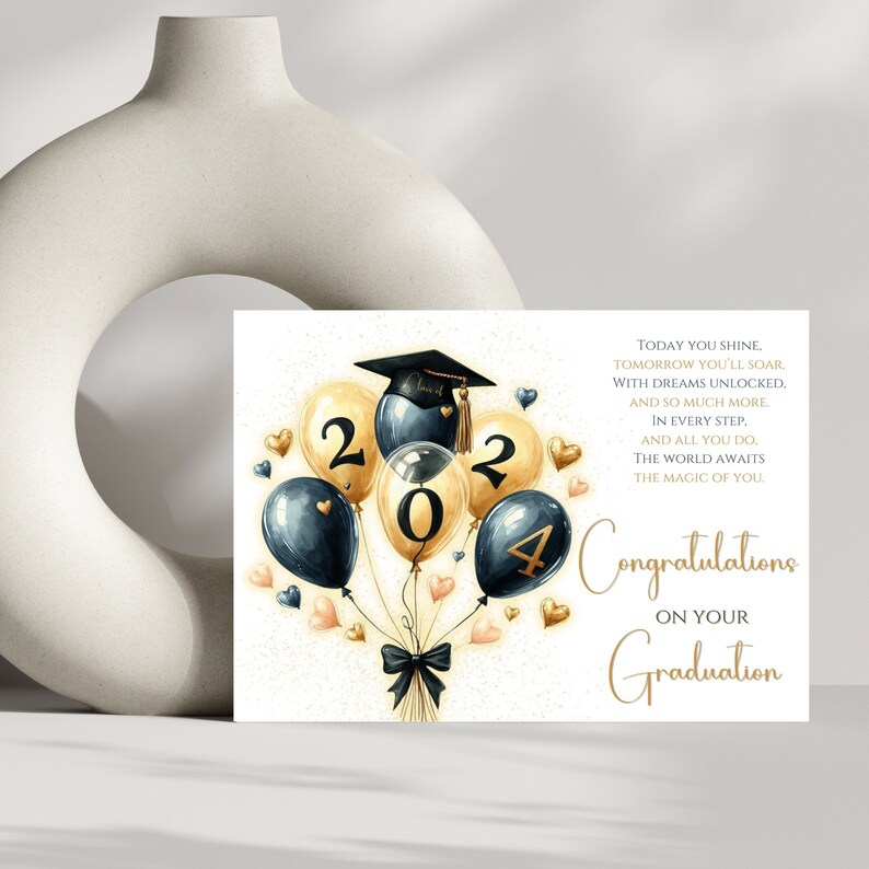 Printable Graduation Card, Graduation Poem Card, Congratulations ...