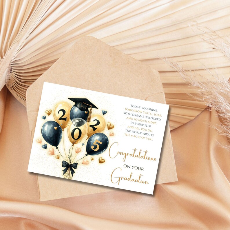 Printable Graduation Poem Card: Class of 2025 (digital Download) - Etsy