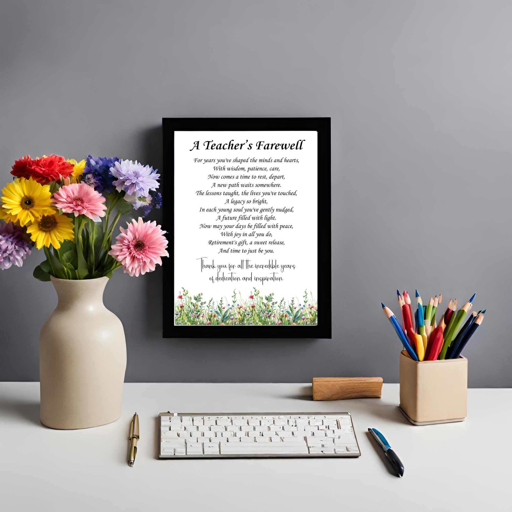 Teacher Retirement Poem Art Print: Farewell Gift (digital Download) - Etsy