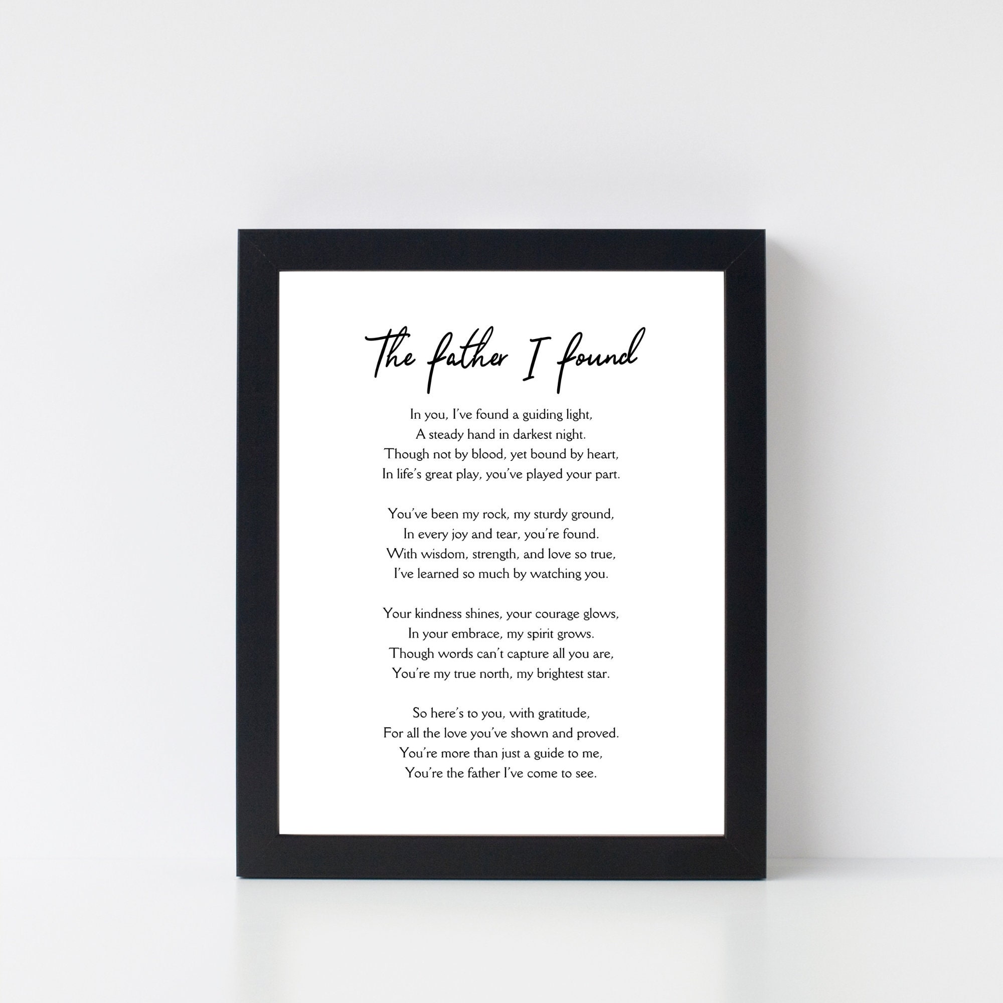 The Father I Found, Poem for Stepdad, Father Figure Poem, Father's Day ...