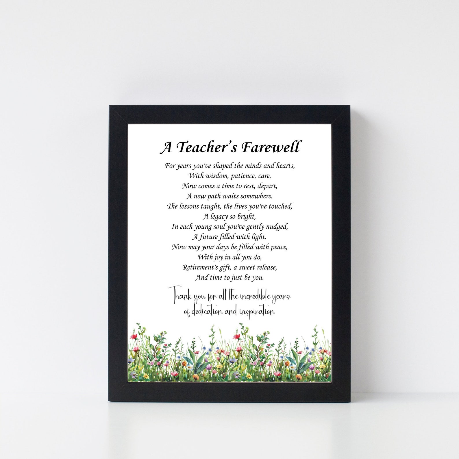Teacher Retirement Poem, Teacher Goodbye Poem, Teacher Farewell ...