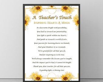 Teacher Appreciation Gift, Teachers Thank You Gift, A Student's Thank ...