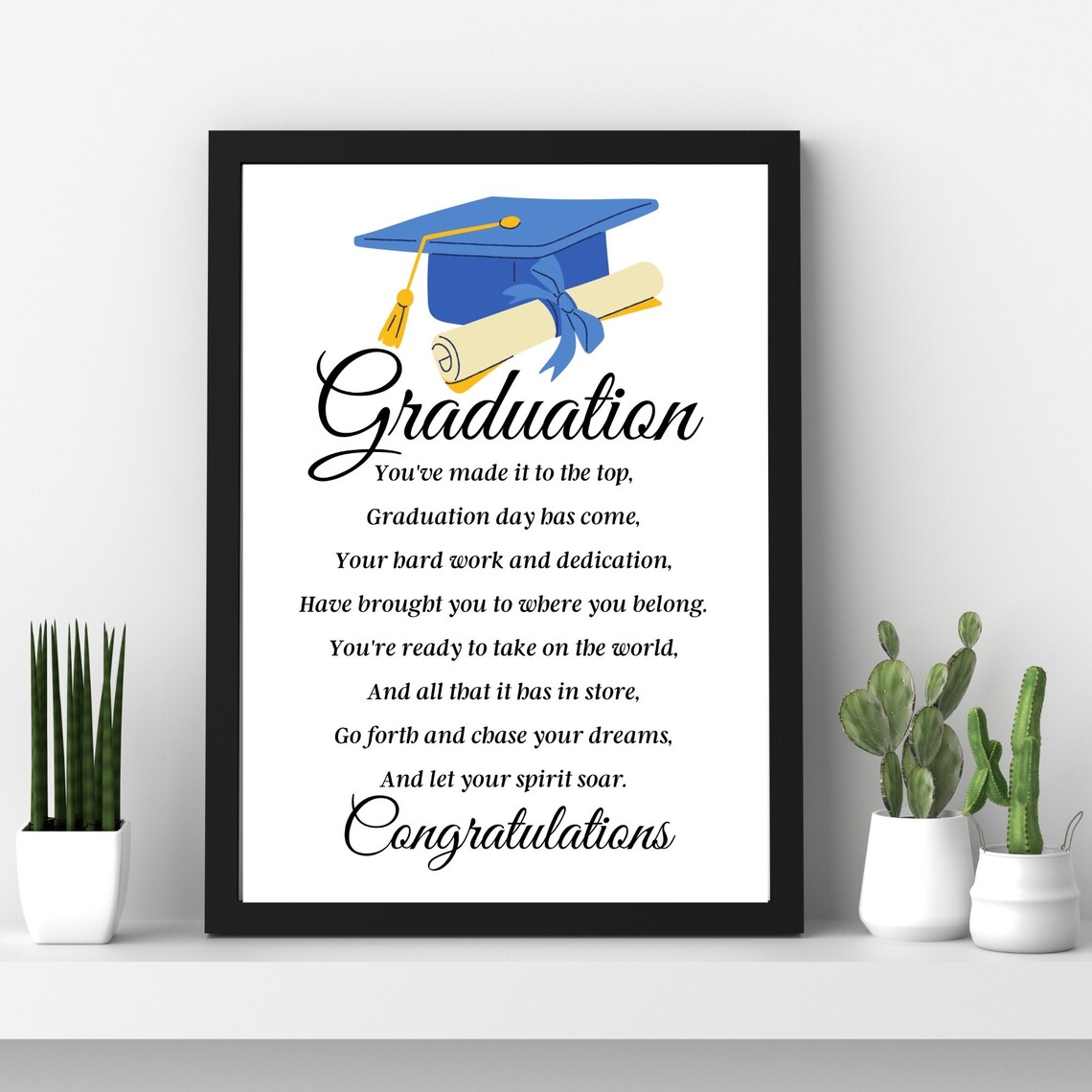 Graduation Poem, Graduation Wall Art, Printable Graduation Quote ...
