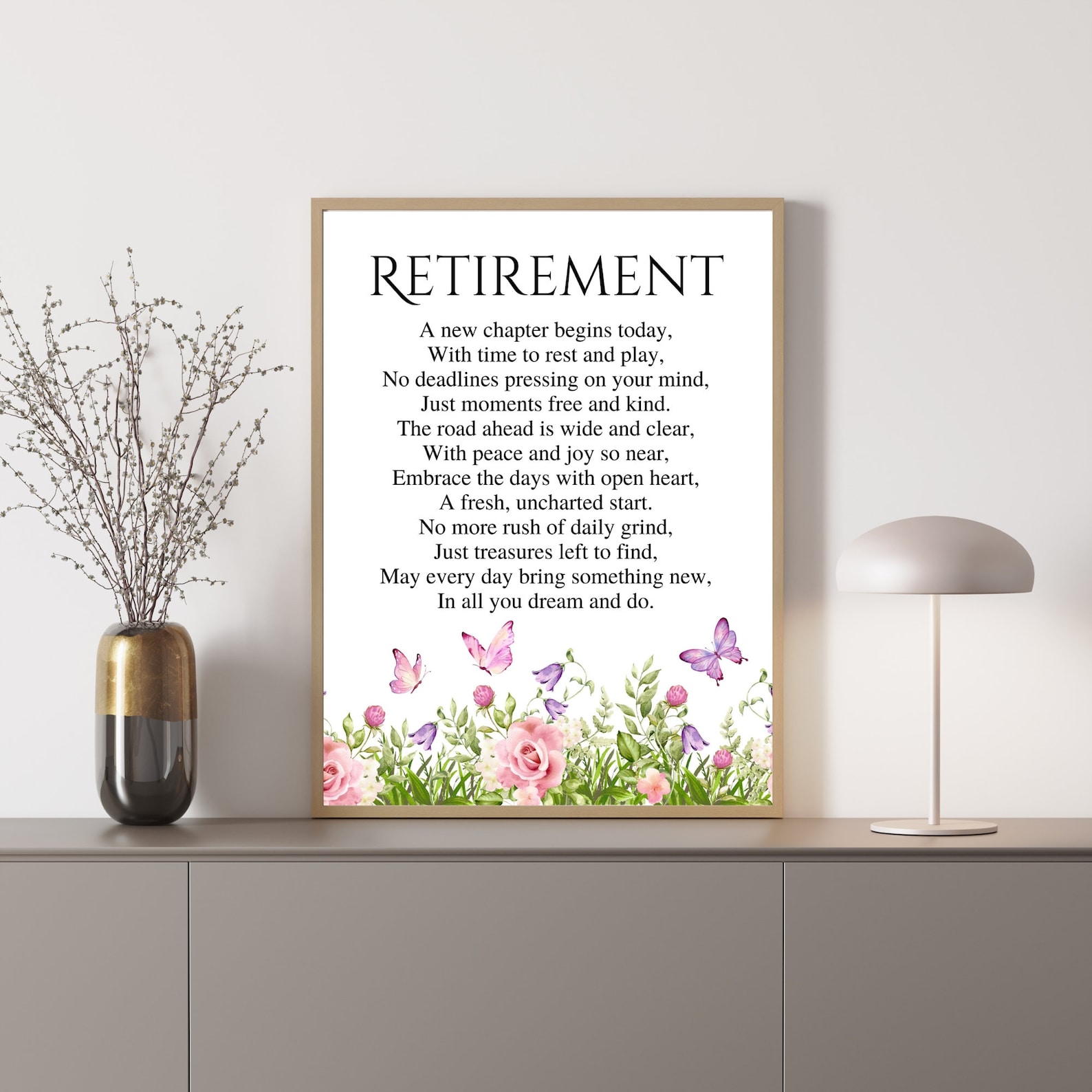 Retirement, Retirement Poem, Retirement Flower Gift Printable, Teacher ...
