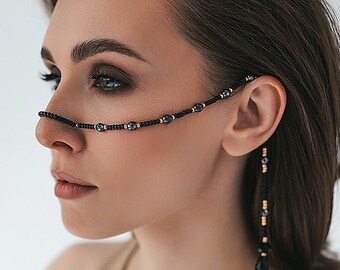Face Chain, Face Jewelry, Head Jewelry, Wedding Jewerly, Body Jewelry ...