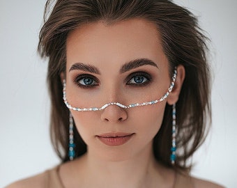 Face Chain, Face Jewelry, Head Jewelry, Wedding Jewerly, Body Jewelry ...