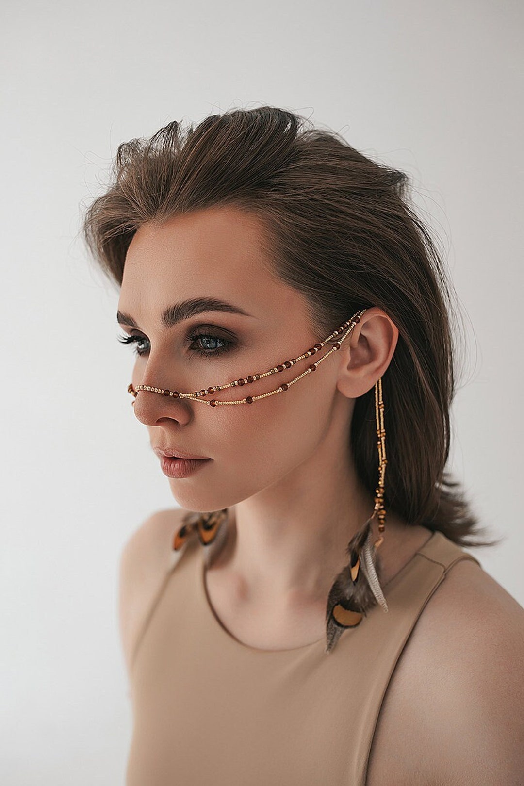 Face Chain , Face Jewelry, Body Jewelry, Festival Jewelry, Body Chain ...