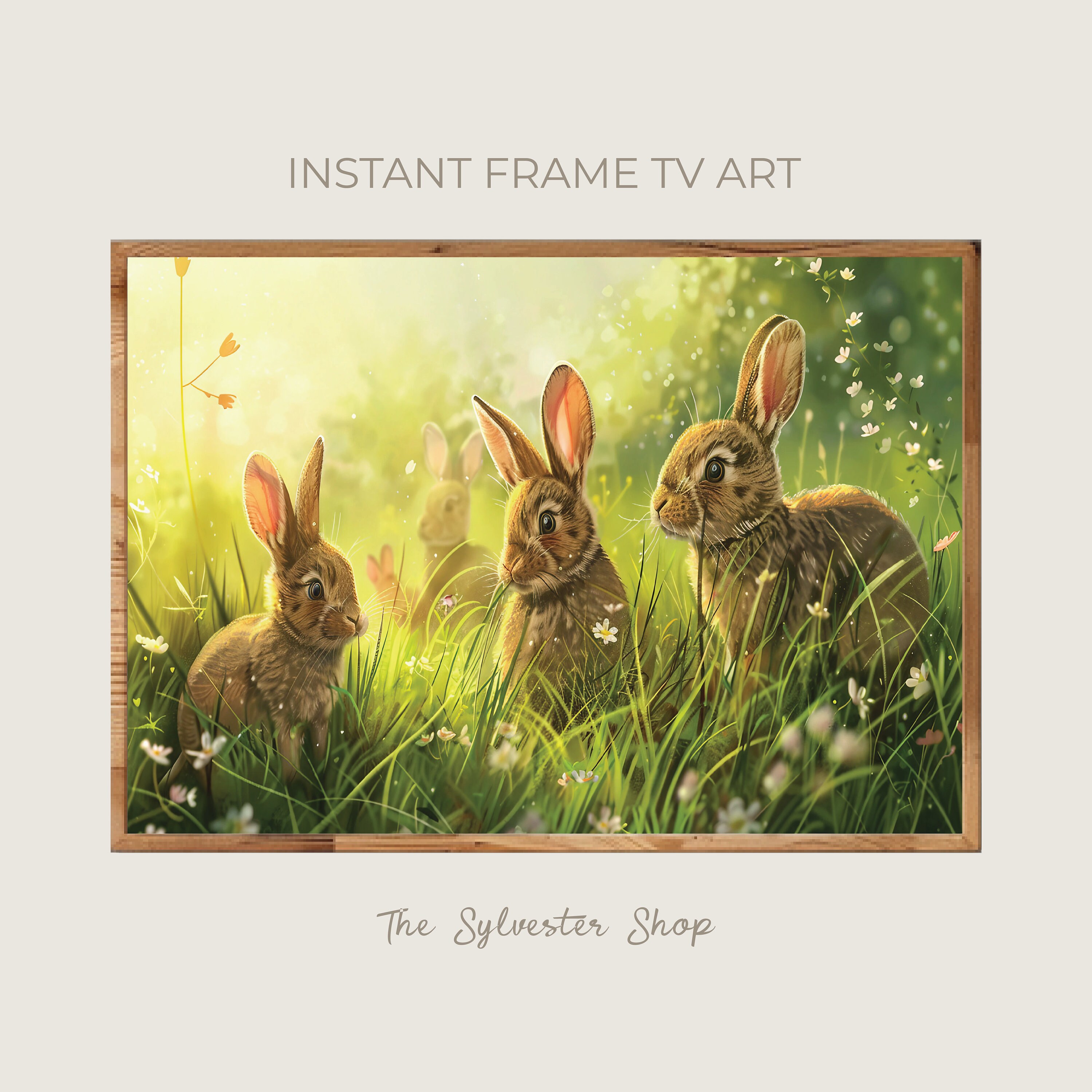 Frame TV Spring Art Frame TV Easter Art Bunny Frame TV Art Bunnies Tv ...