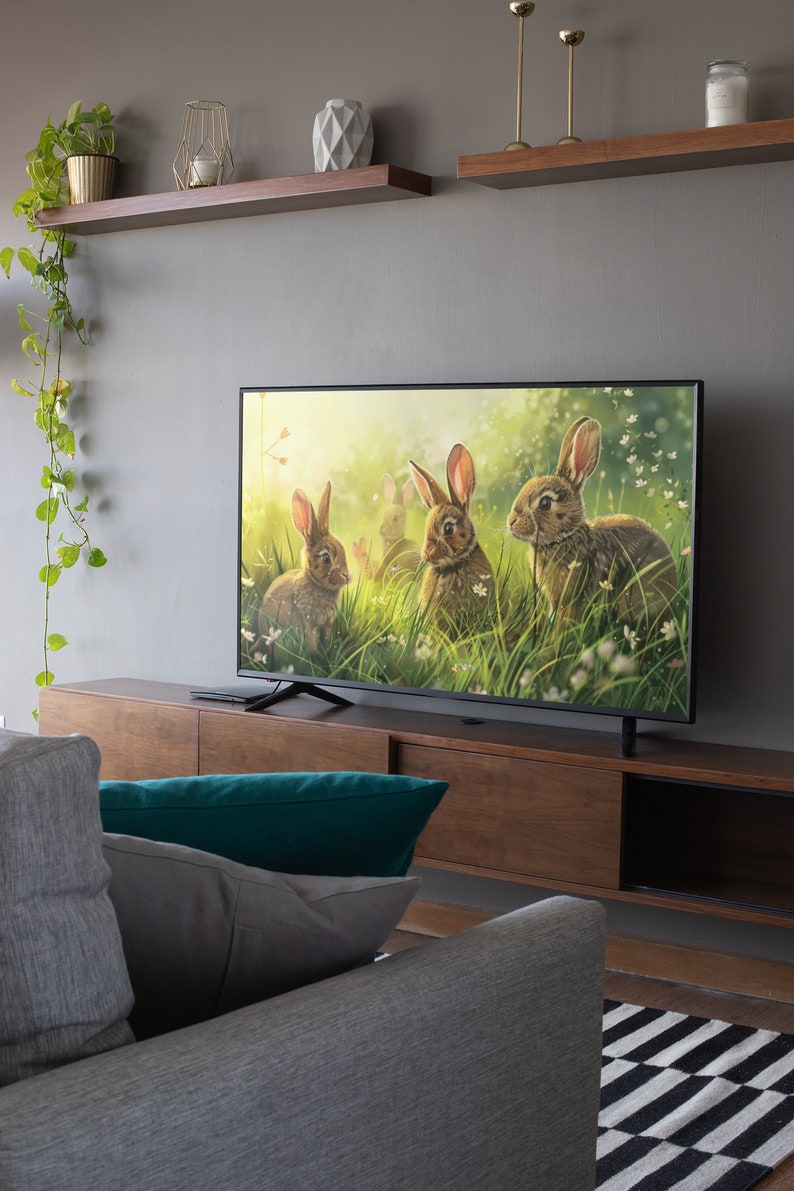 Frame TV Spring Art Frame TV Easter Art Bunny Frame TV Art Bunnies Tv ...