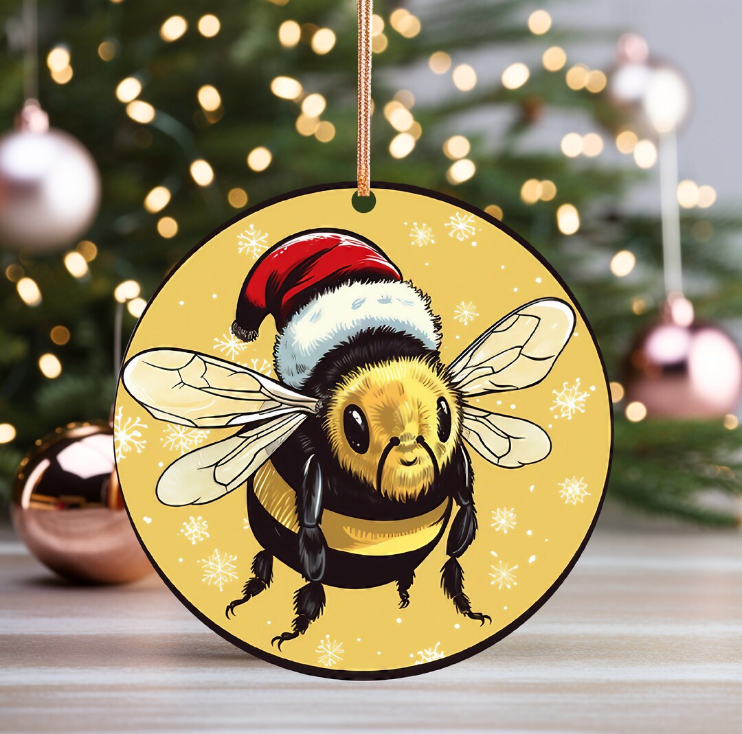 Bumble Bee Ornament Christmas Sublimation PNG Instant - Etsy