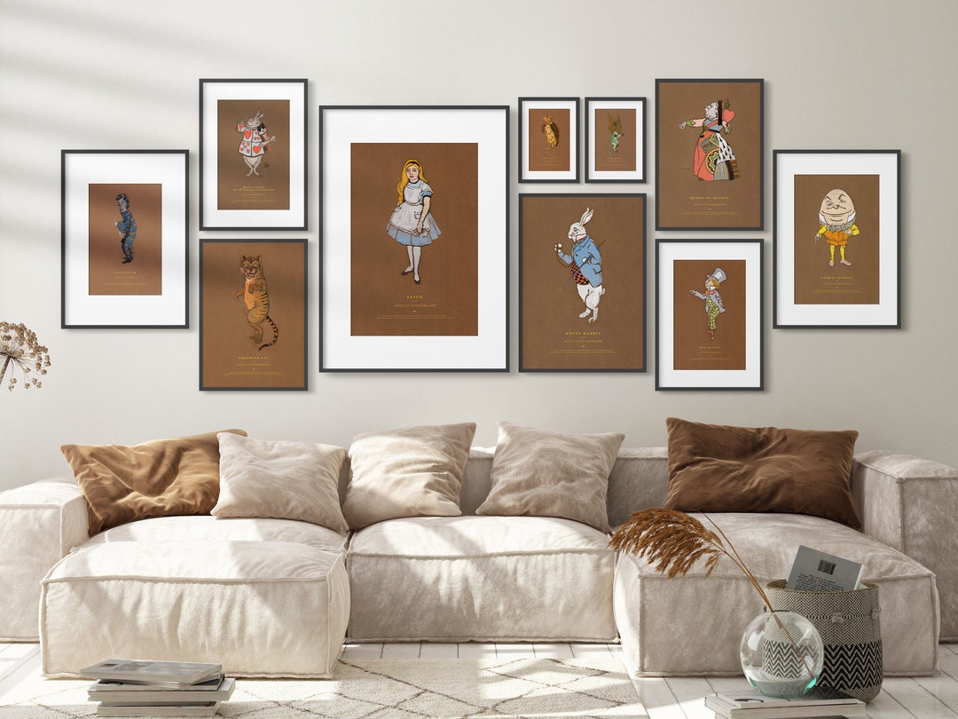 Alice in Wonderland Collection Wall Art Set of 16 Printable Poster ...