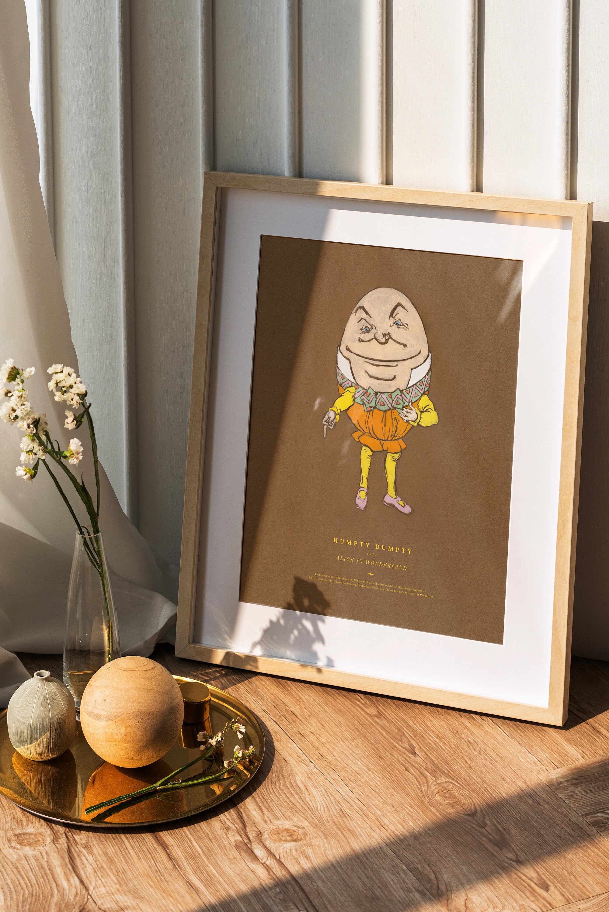 Humpty Dumpty in Alice in Wonderland Wall Art Alice - Etsy