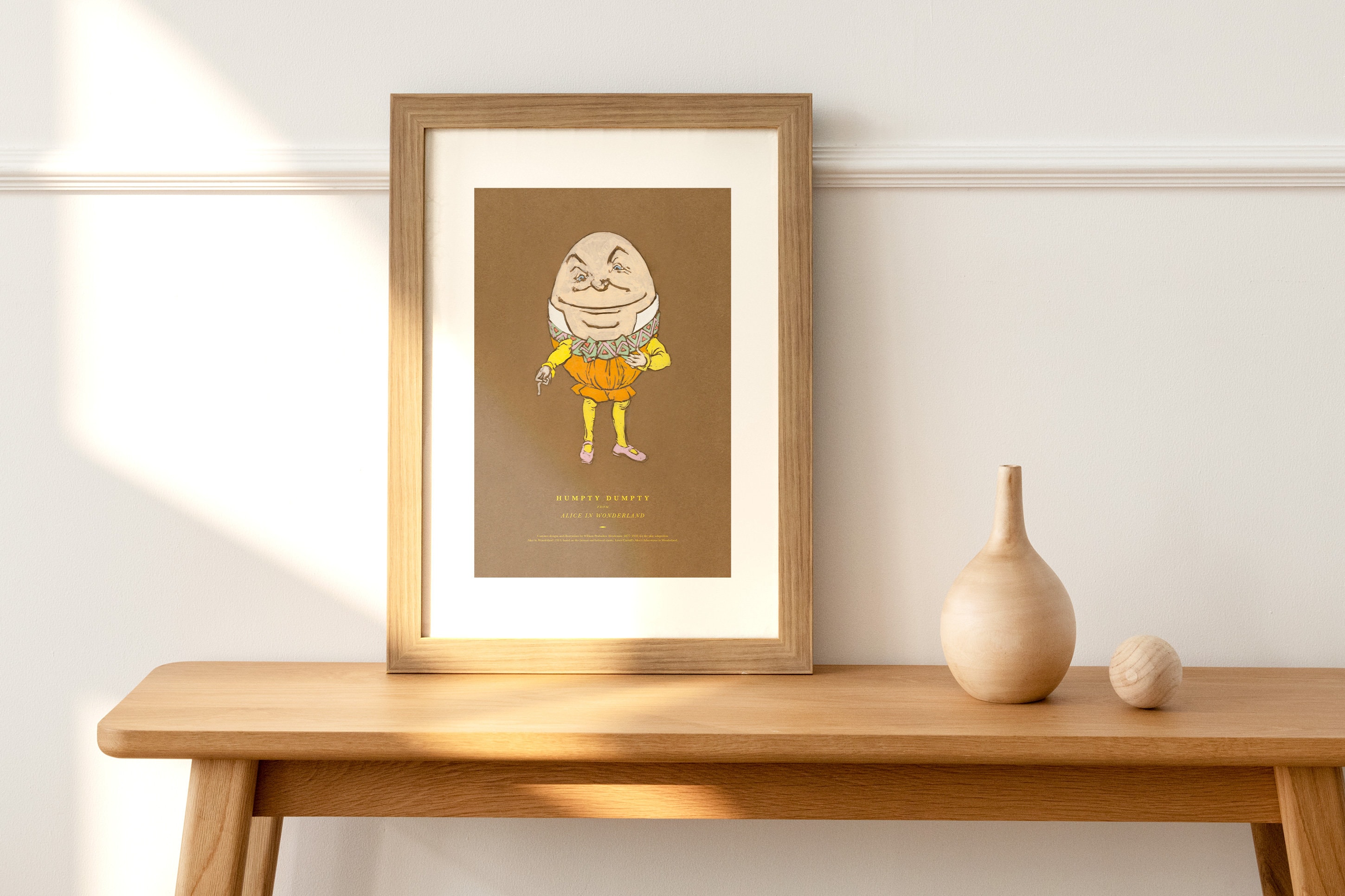 Humpty Dumpty in Alice in Wonderland Wall Art Alice - Etsy