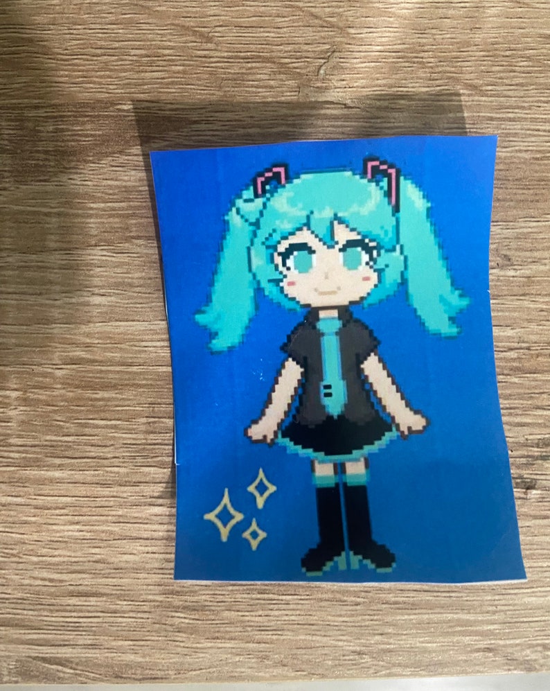 Vinyl Hatsune Miku Pixel Art Sticker / Decal - Etsy