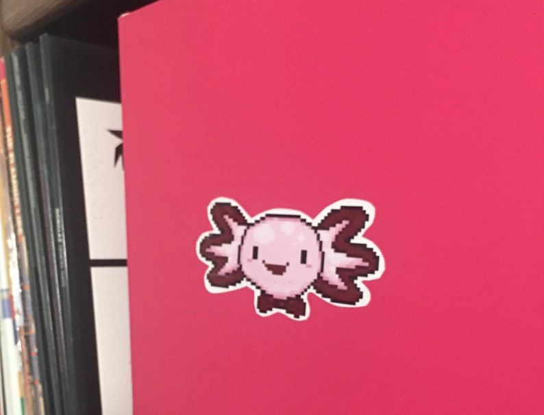 Fancy Axolotl Bowtie Decal / Pixel Art Sticker - Etsy