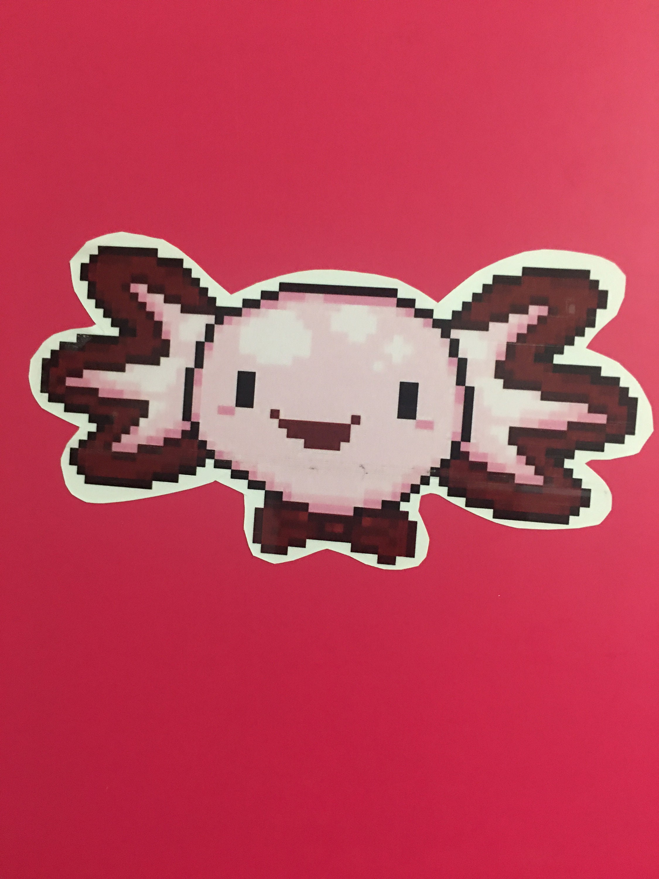 Fancy Axolotl Bowtie Decal / Pixel Art Sticker - Etsy Hong Kong