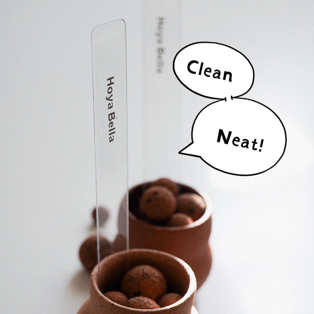 Clear Transparent Plastic PVC Plant Label Pot Stake Marker Nursery Tag ...