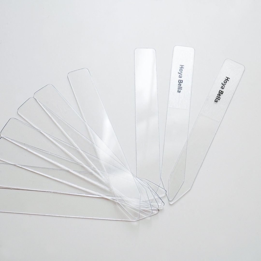 Clear Transparent Plastic PVC Plant Label Pot Stake Marker Nursery Tag ...