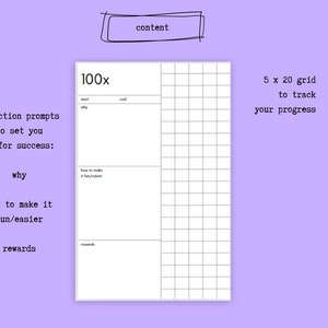 100x Activity and Habit Tracker ~ Printable Poster - Etsy
